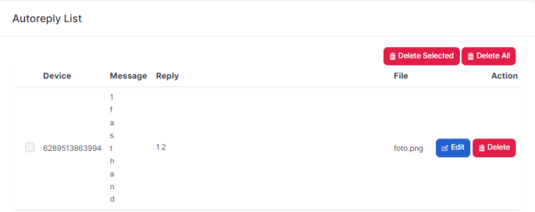 Autoreply - Fonnte's Documentation