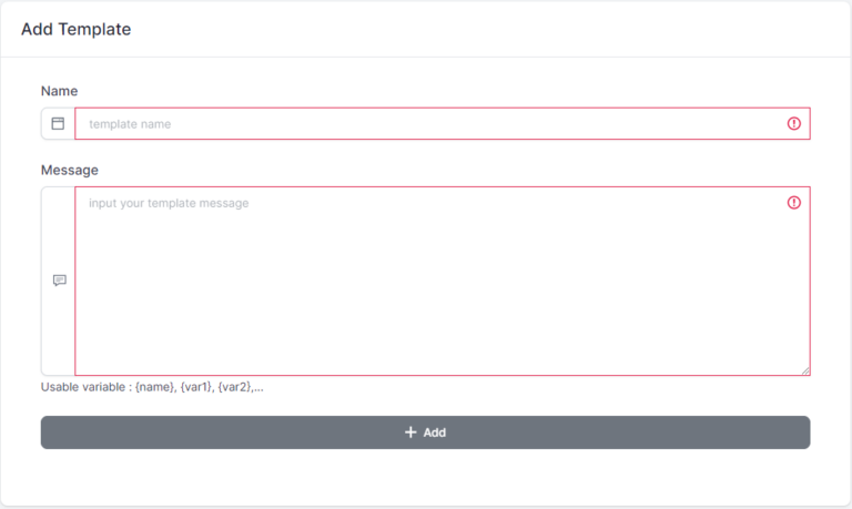 Template - Fonnte's Documentation