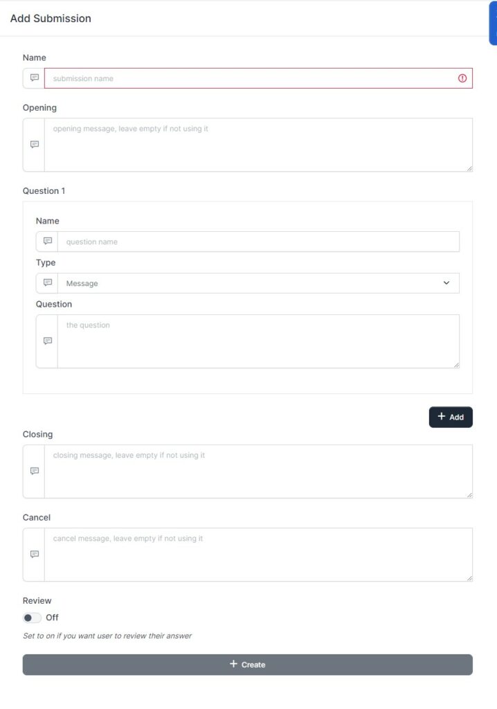 Submission - Fonnte's Documentation